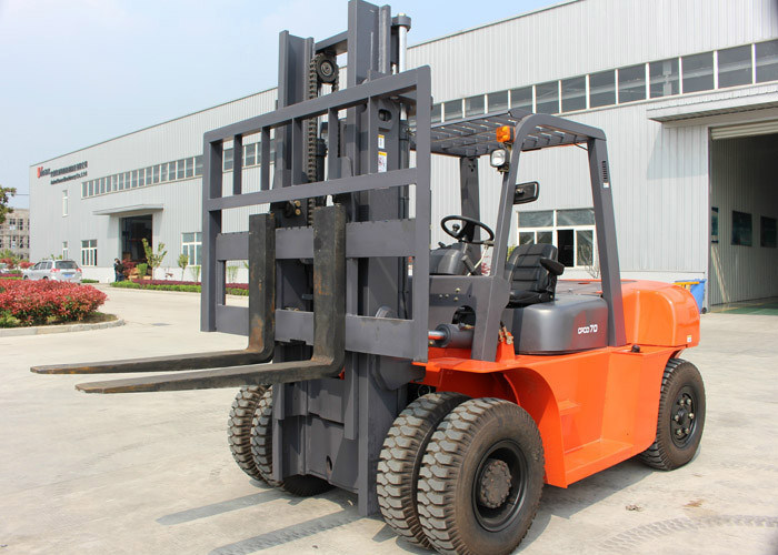 7 Ton Hydraulic Diesel Double Pallet Industrial Forklift Truck With ...