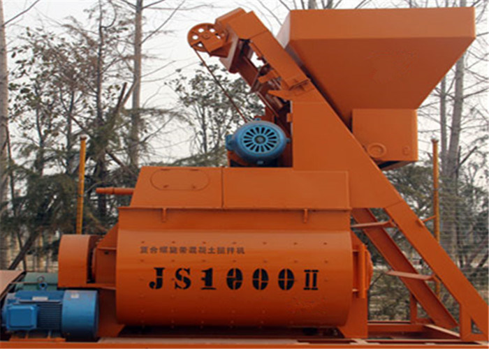 Electric Motor Double Shaft Concrete Mixing Equipment 1000L For ...