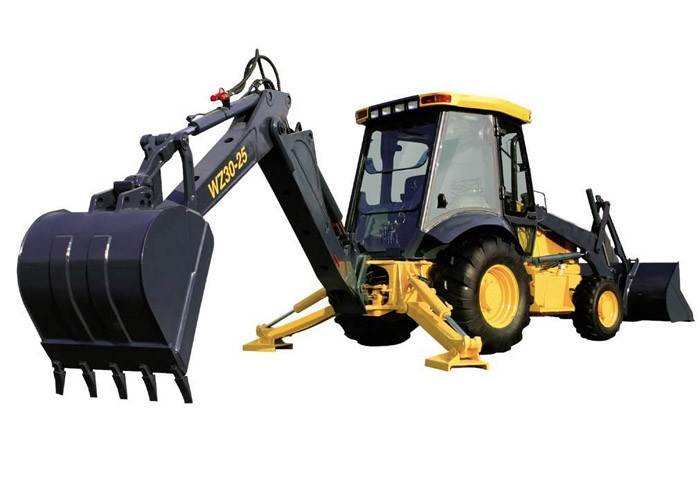 Synchromesh Mechanical Shift Tractor Backhoe Loader for Road Construction