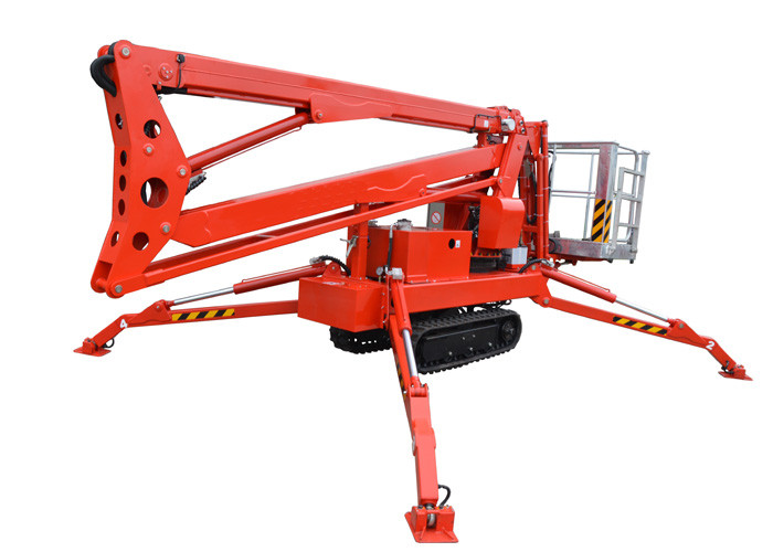 Wired Remote Control Hydraulic Boom Lift , High Strength Steel ...