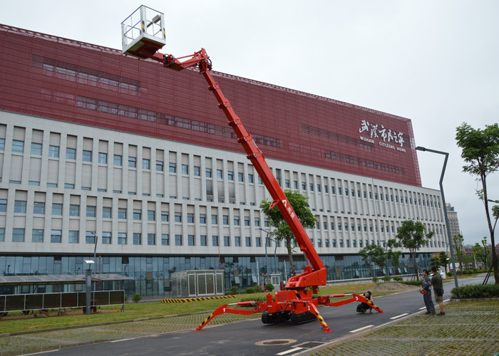 Dual Power Self Propelled Telescopic Hydraulic Boom Lift 13.9M Outreach