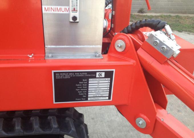 Wired Remote Control Hydraulic Boom Lift , High Strength Steel ...